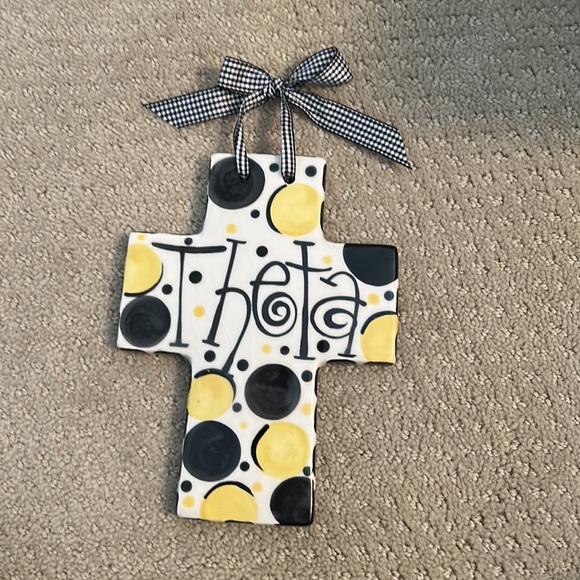 Accents | Ceramic Kappa Alpha Theta Sorority Cross 525 X 675 | Poshmark